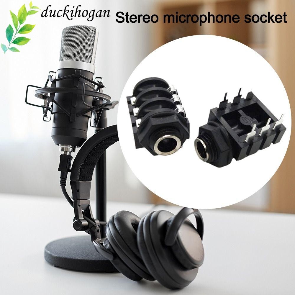 DUCKIHOGAN 6.35mm Jack, Dual Channel 6Pin Stereo Female Headphone ...