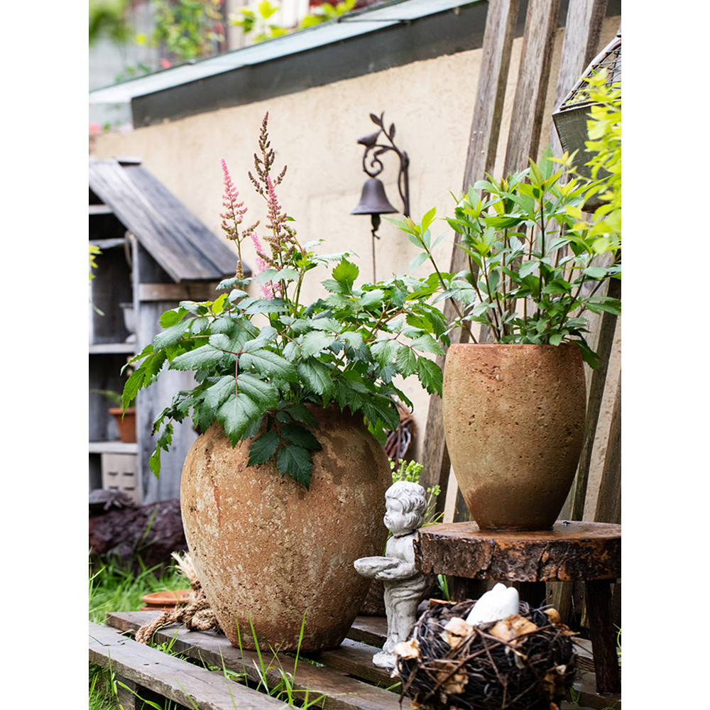 Juhan Large Cement Flower Pot Vintage Planter Floor Ornament Antique ...