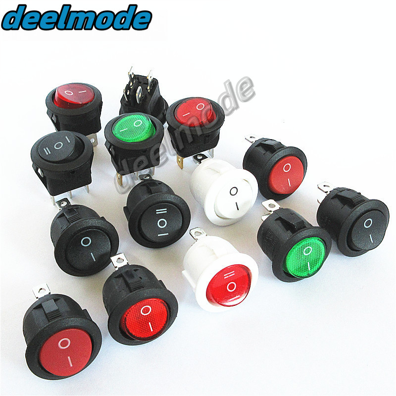 20mm Round Switch Push Button 4/3/2 Pin Two-speed Three-speed KCD1 ...