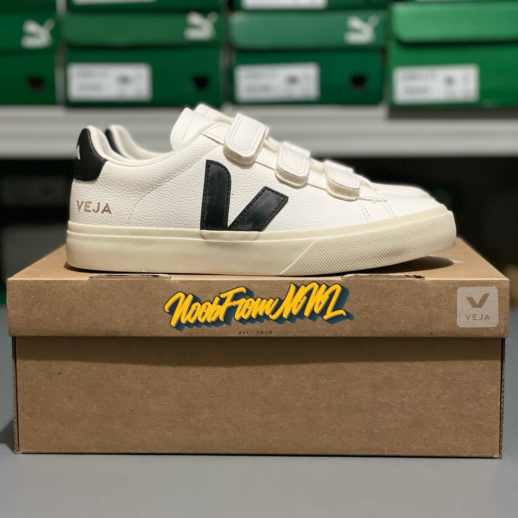 Original Veja Recife Chromefree Leather White Black | Shopee Philippines