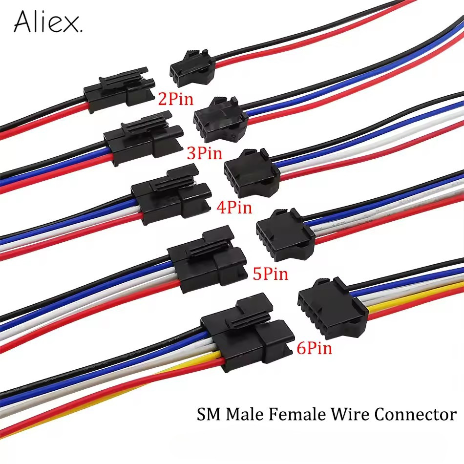 5 Pair 2pin 3pin 4pin 5pin 6Pin SM JST Connector Male and Female foLED Strip Light | Shopee ...