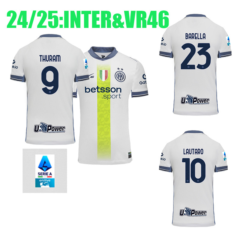 24/25 Lautaro Soccer Clothe Inter Milan Away Jerseys Stadium 2024/25 ...