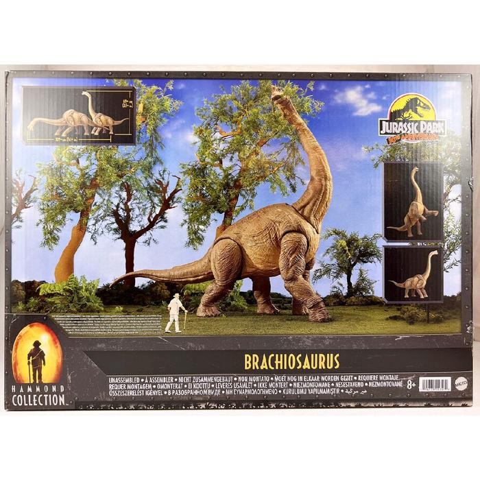 Mattel Jurassic world dinosaur figure brachiosaurus Hammond collection ...