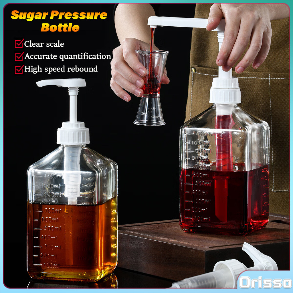 1600ML Sugar Pressure Bottle Plastic Fructose Squeeze Bottle Syrup ...