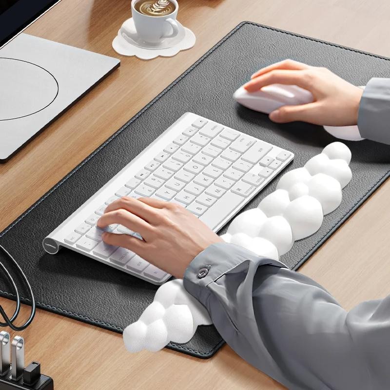 Cloud Mouse Pad with Memory Foam Keyboard Wrist Rest Soft Arm Support ...