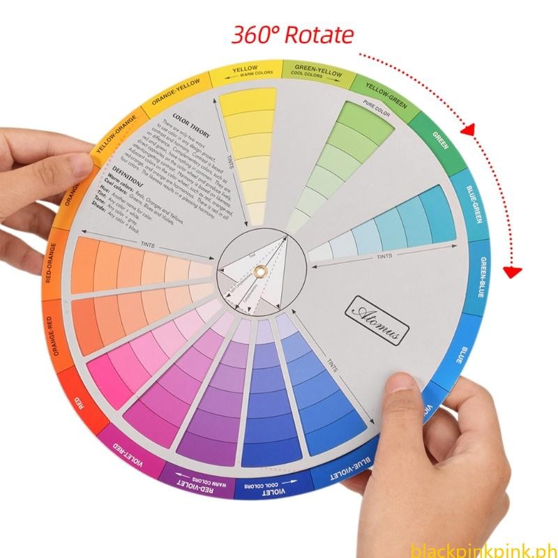 BLACK New Professional Paper Card Design Color Mixing Wheel Ink Chart ...