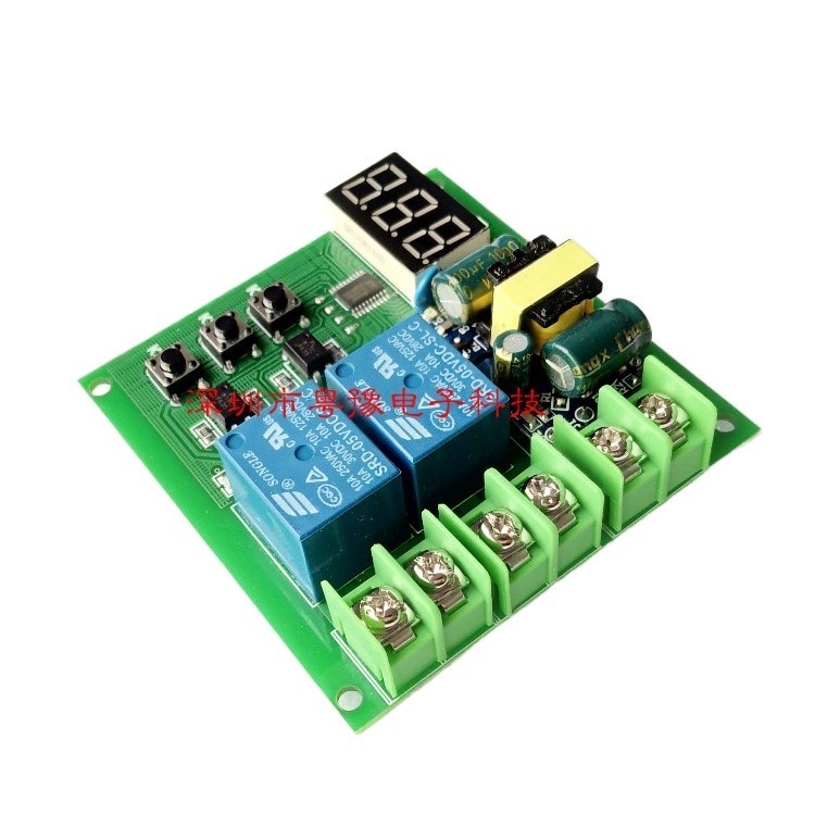 220V dual relay control board delay switch module delay relay two ...