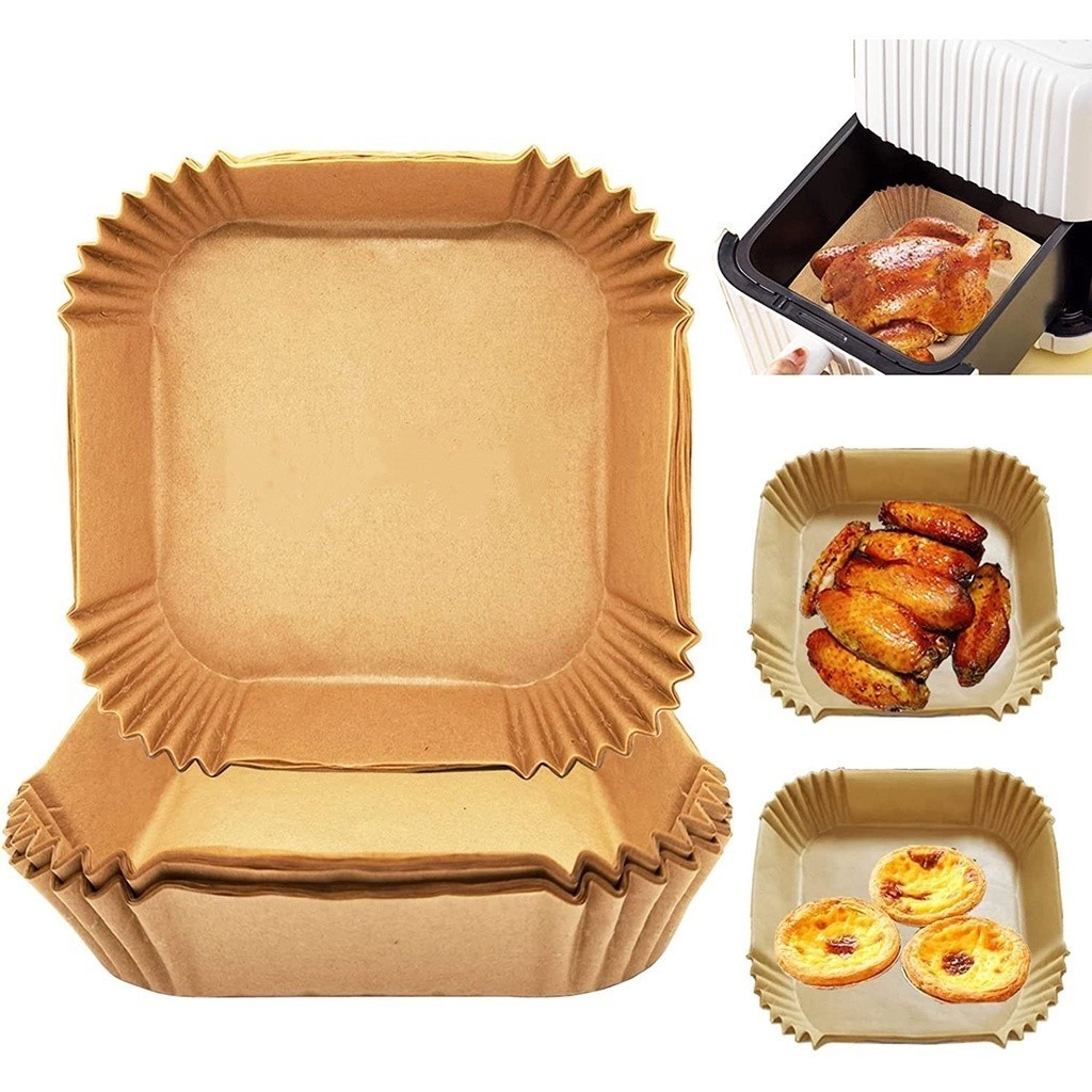 Disposable Paper Liners 100Pcs Square Parchment Paper Non-Stick ...