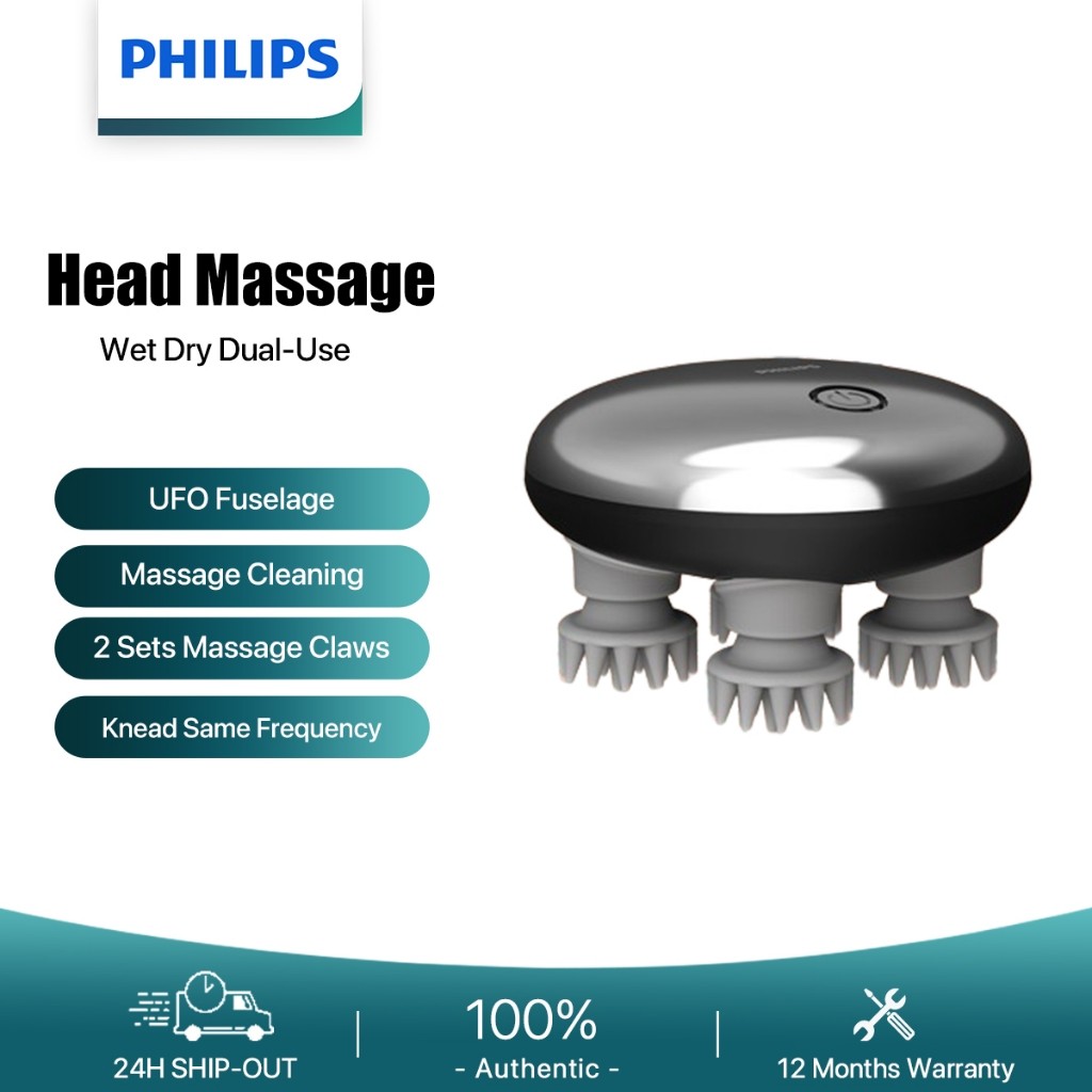Philips Head Massager Mini Head Massager Massage Comb Wet and Dry Full ...