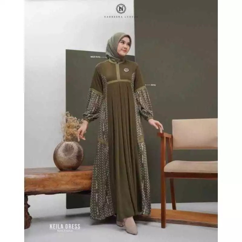 Kayla Contemporary Dress 2025 - Premium Crinkle Airflow Gamis Simple ...