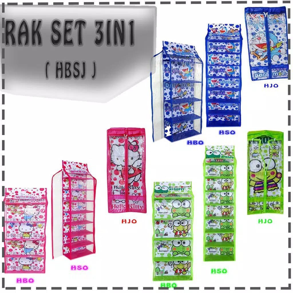 Hanging RACK SET 3 IN 1 (BAG RACK, SHOE RACK, HIJAB RACK) | Shopee ...
