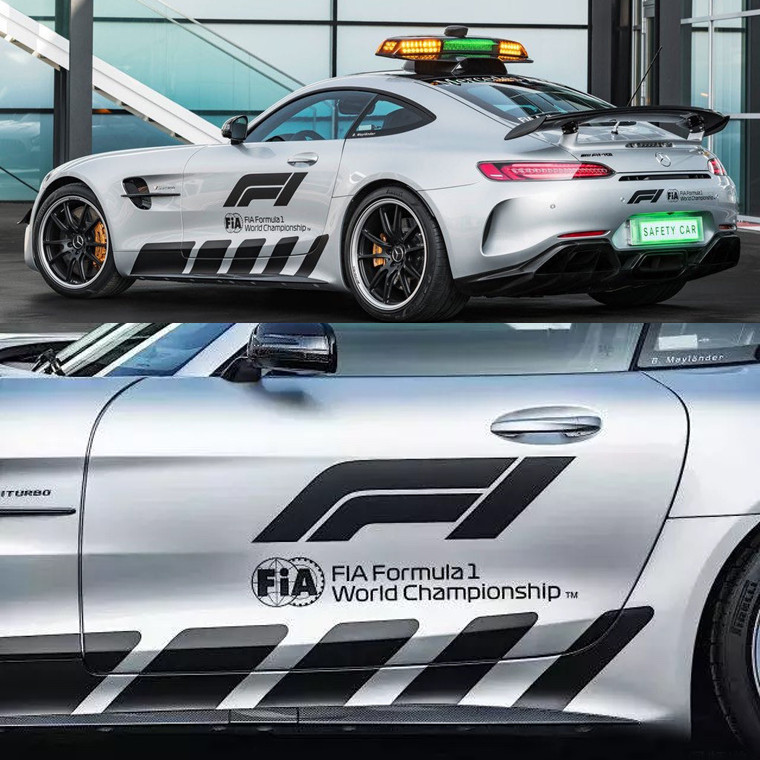 F1 Car Sticker AMG GTR Car Sticker Garland F1 Safety Car Sticker ...