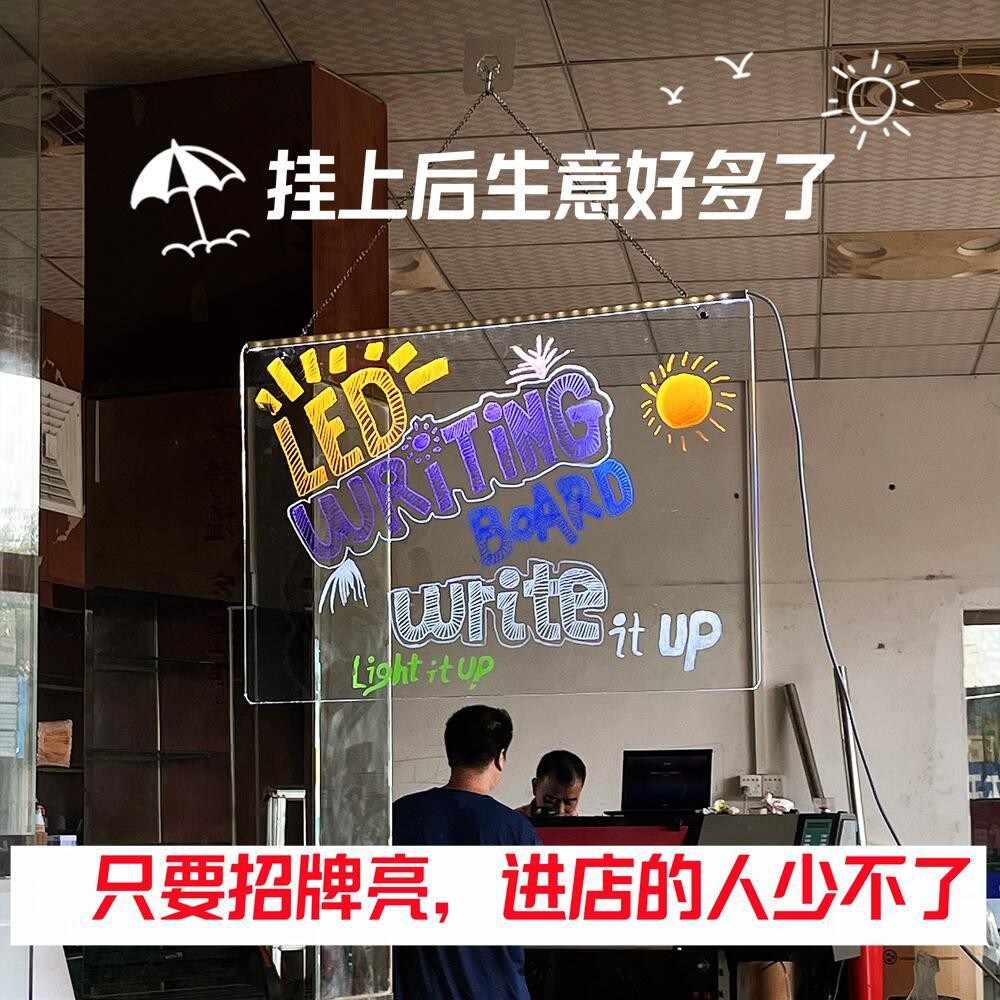 Erasable Handwriting Acrylic Luminous Blackboard Billboard Message ... Erasable Handwriting Acrylic Luminous Blackboard Billboard Message ...