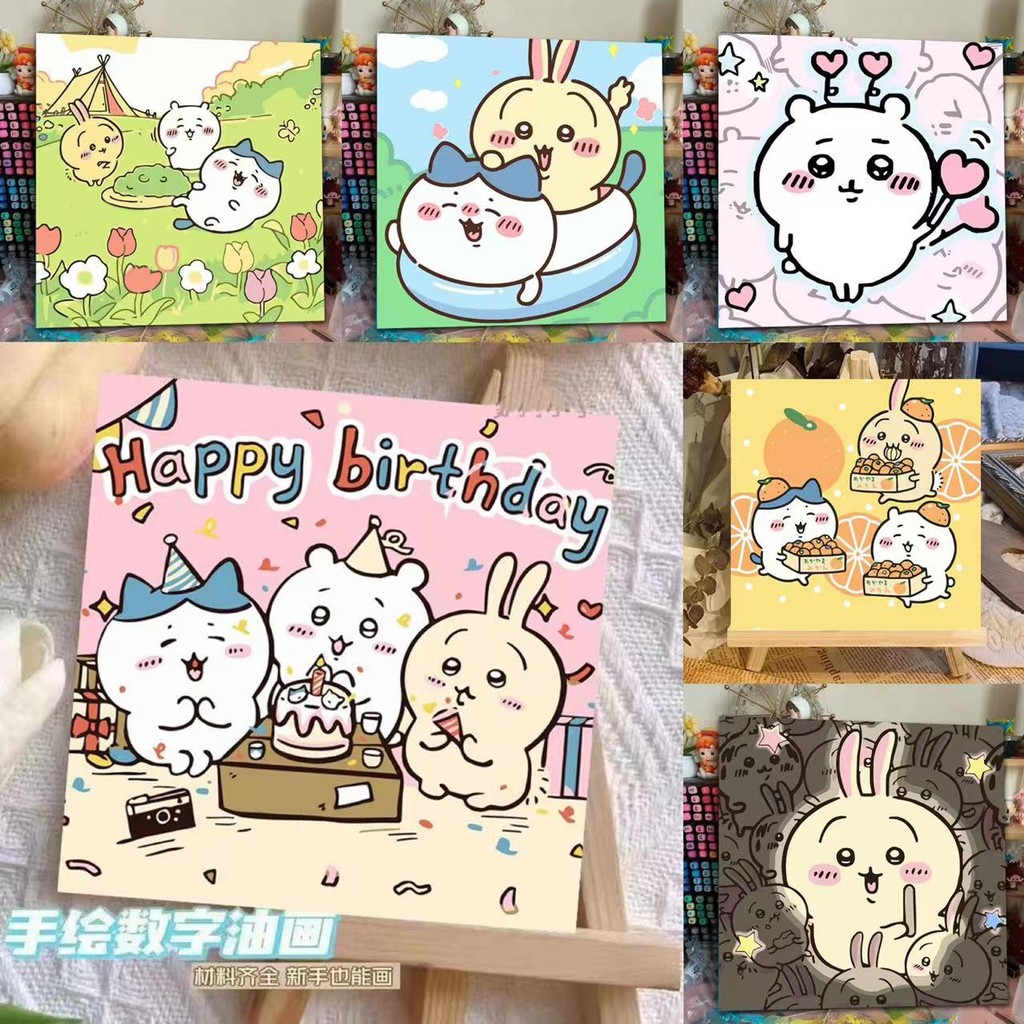 Chiikawa Digital Oil Painting chiikawa Little Eight Usaqi 20 * 20cm ...