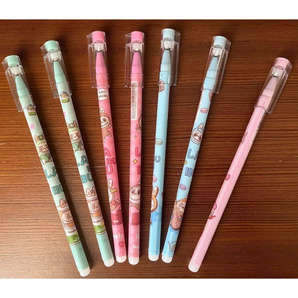 Labubu Erasable Gel Pen Erasable Pen Labubu Popmart Pen | Shopee ...