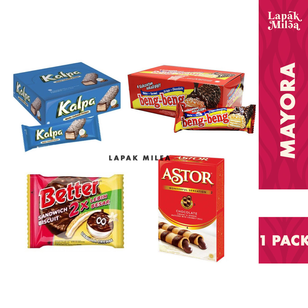 Biscuits and Wafers Mayora - BENG BENG / KALPA / DILAN / BETTER ...