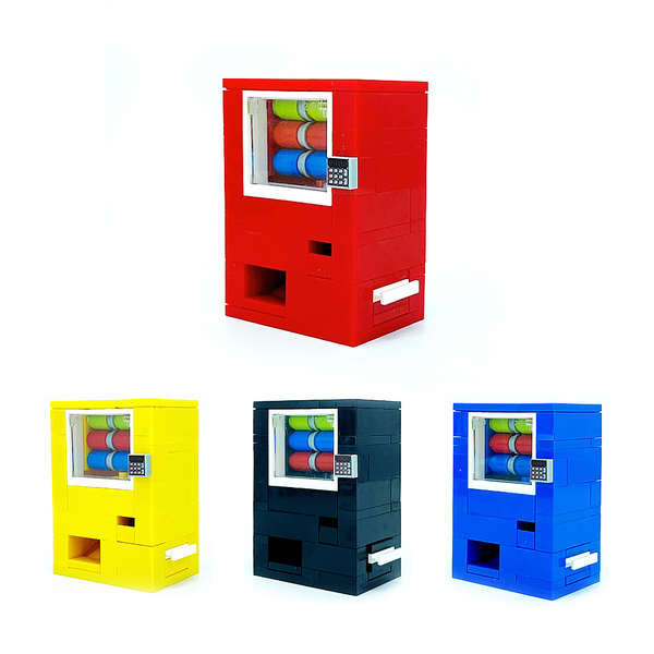 mini lego MOC Drink Machine, Coin Vending Machine, Vending Machine, Building Blocks, Creative ...