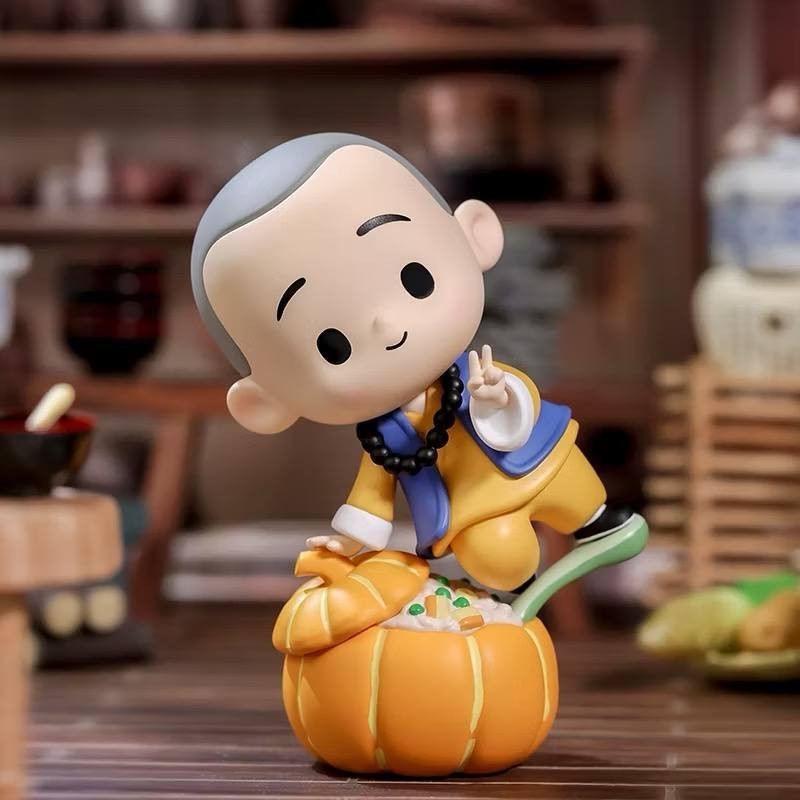 Pop Mart blind box little monk, chibi palm monk character model Nguyen ...
