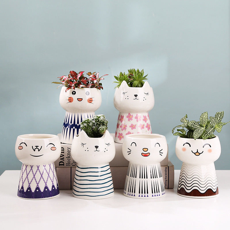 Flower Pot Pen Holder High-value New Style ins Style Small Caliber ...