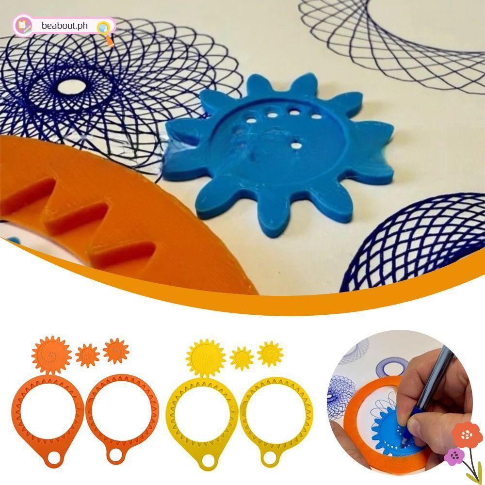 BEABOUT Painting Geometric Ruler, Spiral Design Plastic Spirograph ...