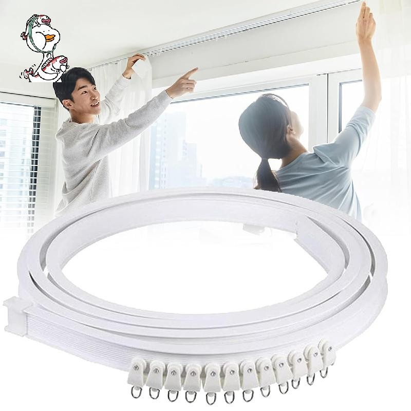 Curtain Track Curved Curtain Track Belt Set Ceiling Rail Partition For ...