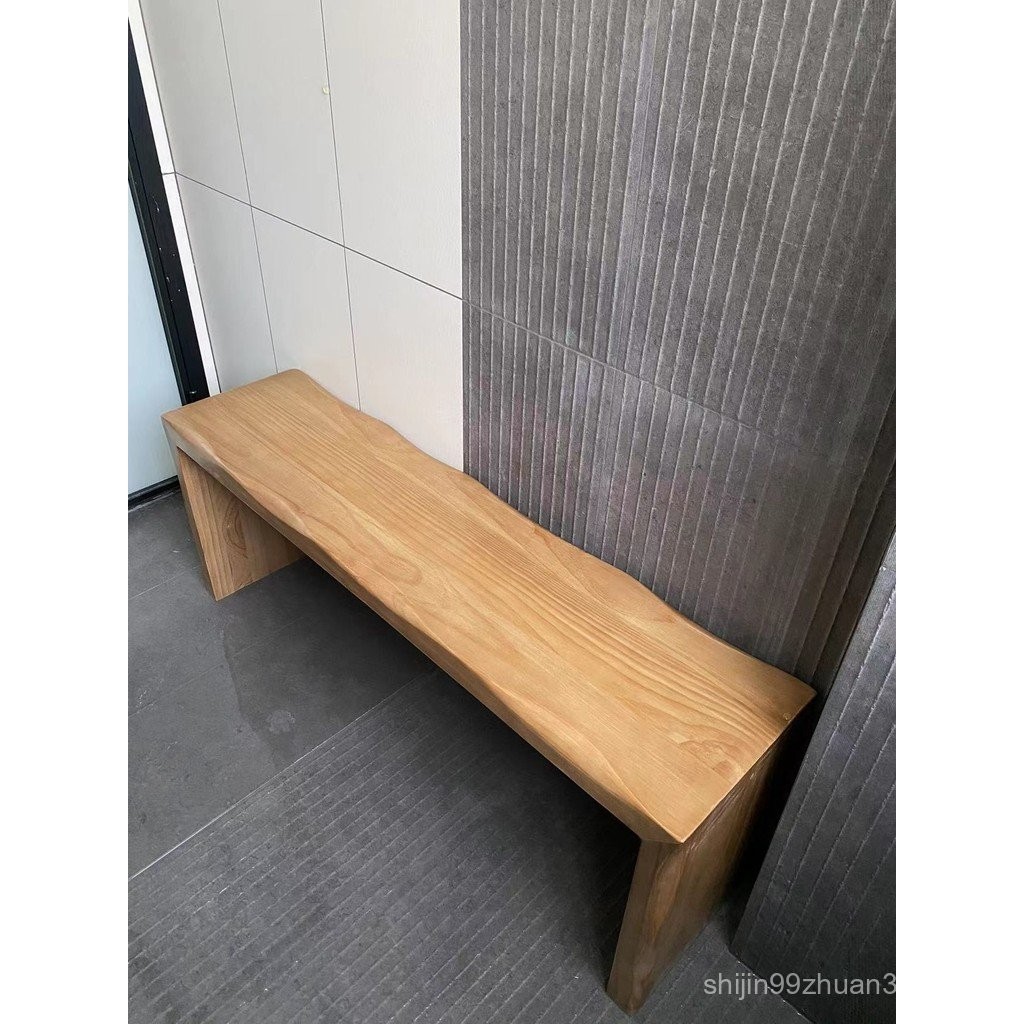 Nordic Solid Wood Long Bench Original Wood Rest Area Long Chair Simple ...