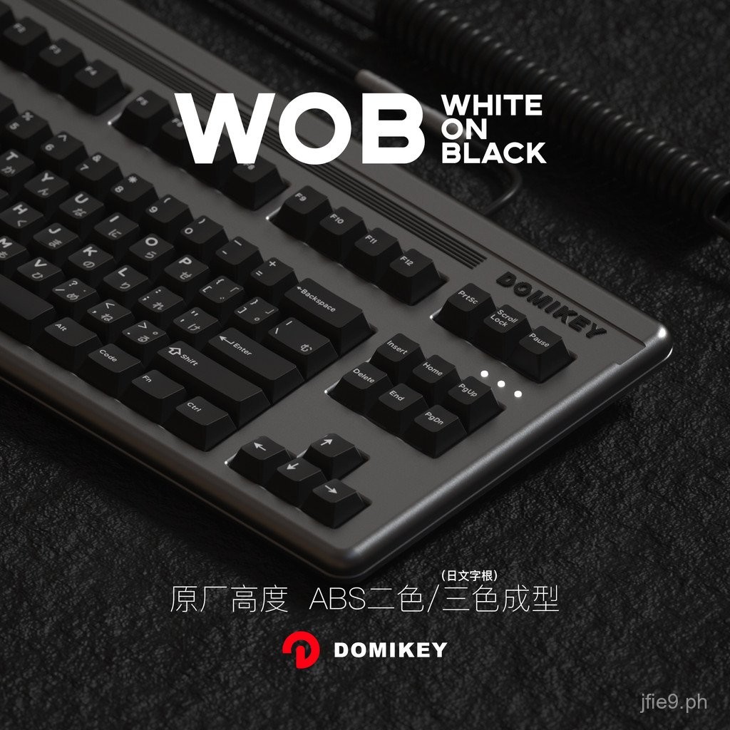 Key Cap Pavilion Domikey WOB abs Black Two Three-Color Japanese Custom ...