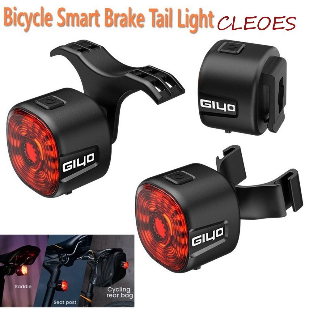 CLEOES Smart LED Bike Brake Tail Light, Rechargeable IP66 Waterproof ...