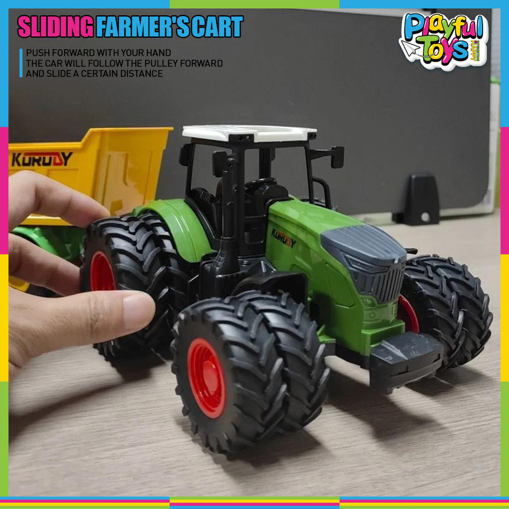 Kids Durable Farm Truck Tractor & Harvester Toy Set - Drop-Proof ...