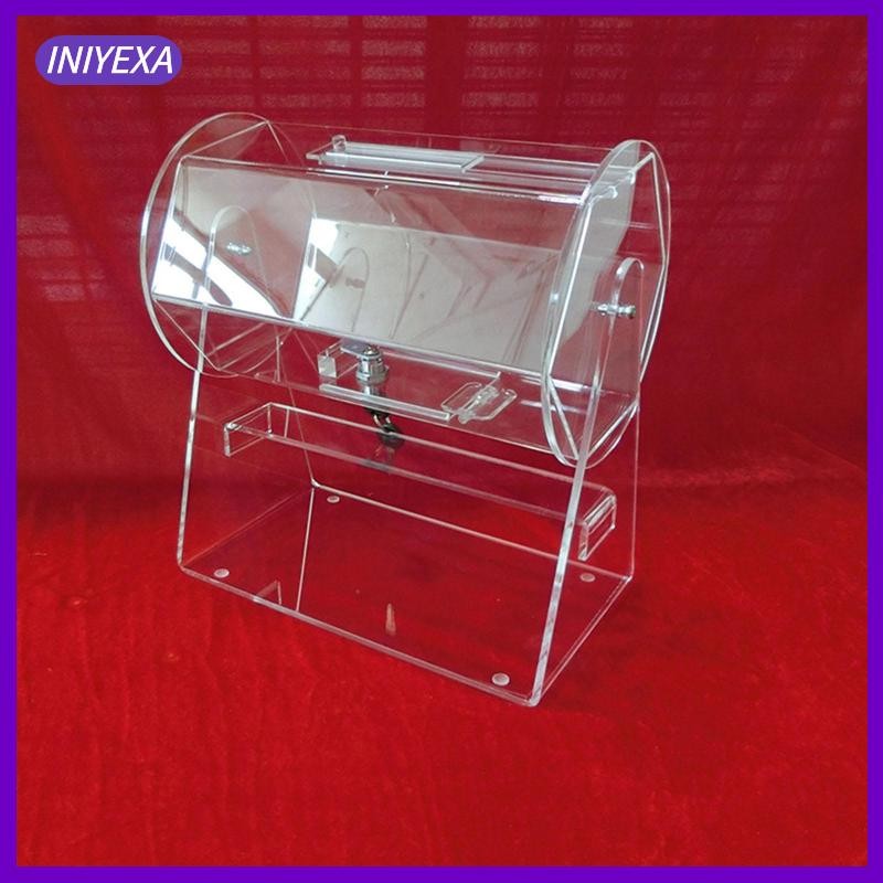 [Iniyexa] Acrylic Raffle Drum Award Machine Professional Raffle Drawing ...