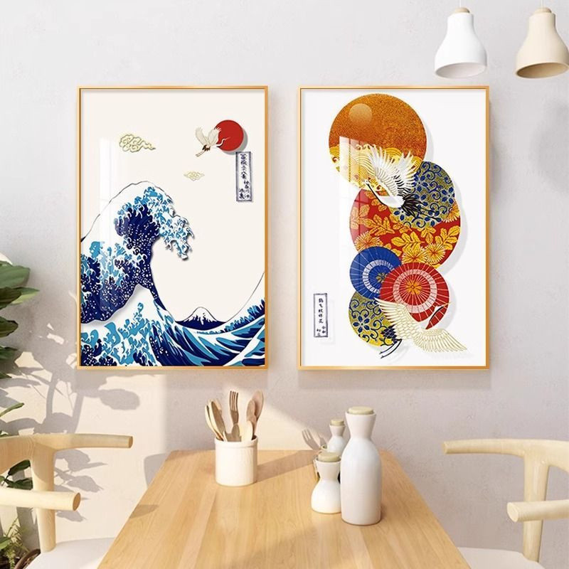 Japanese Style Log Style Restaurant Decoration Painting Japanese Food ...