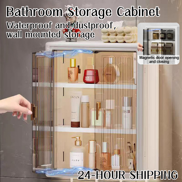 Wall Mounted Bathroom Cabinet Hanging Plastic Storage Cabinet Toilet ...