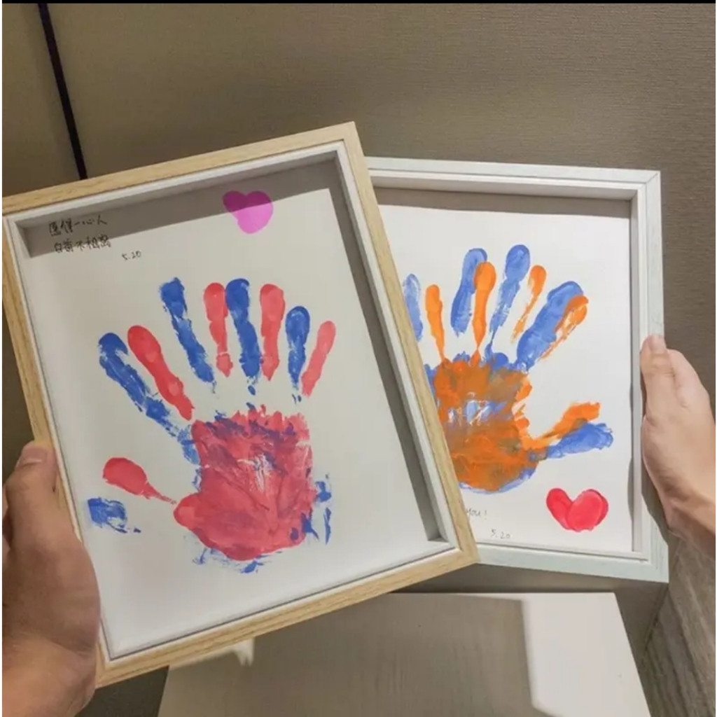 DIY Couple Hand Paint Shadow Box Frame 10R with Paint Set Wooden ...