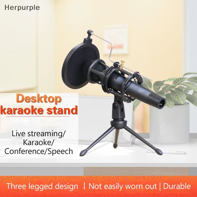 HER Tripod Microphone Stand Holder With Shock Mount Pop Filter For ...