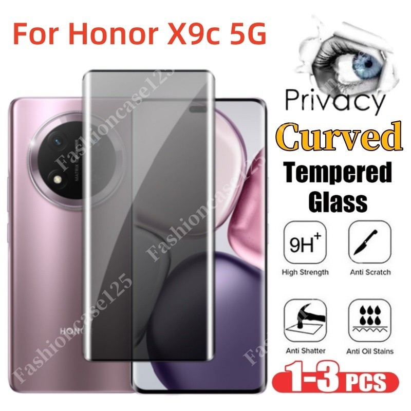 Honor X9c 5G 2024 Curved Private Tempered Glass For Honor X9c HonorX9c X9 X9b X9a 5G 4G Full ...