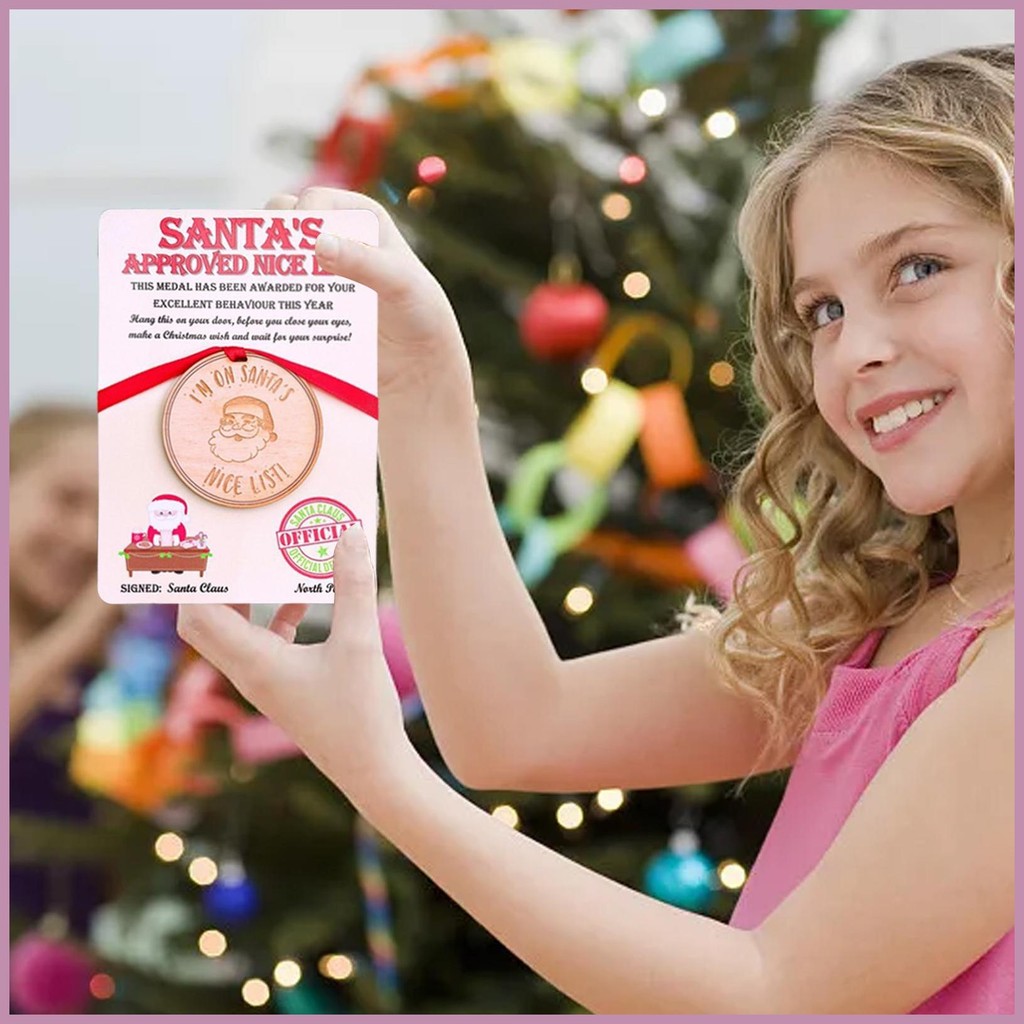 Santa Nice List Certificate Funny Christmas Eve Nice List Badge Awards ...