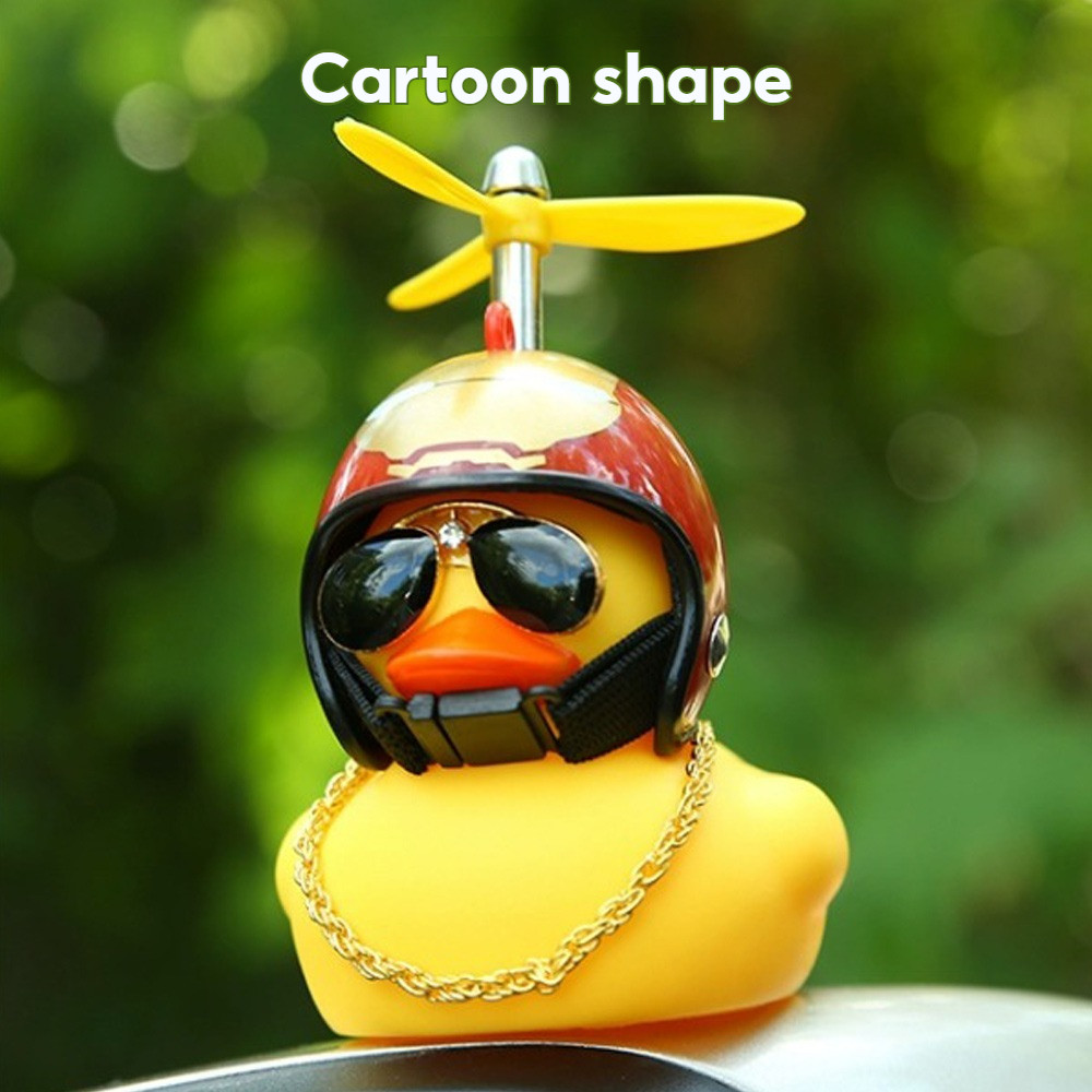 Duck Toy with Sticker Silicone Broken Wind Yellow Duck Propeller with ...
