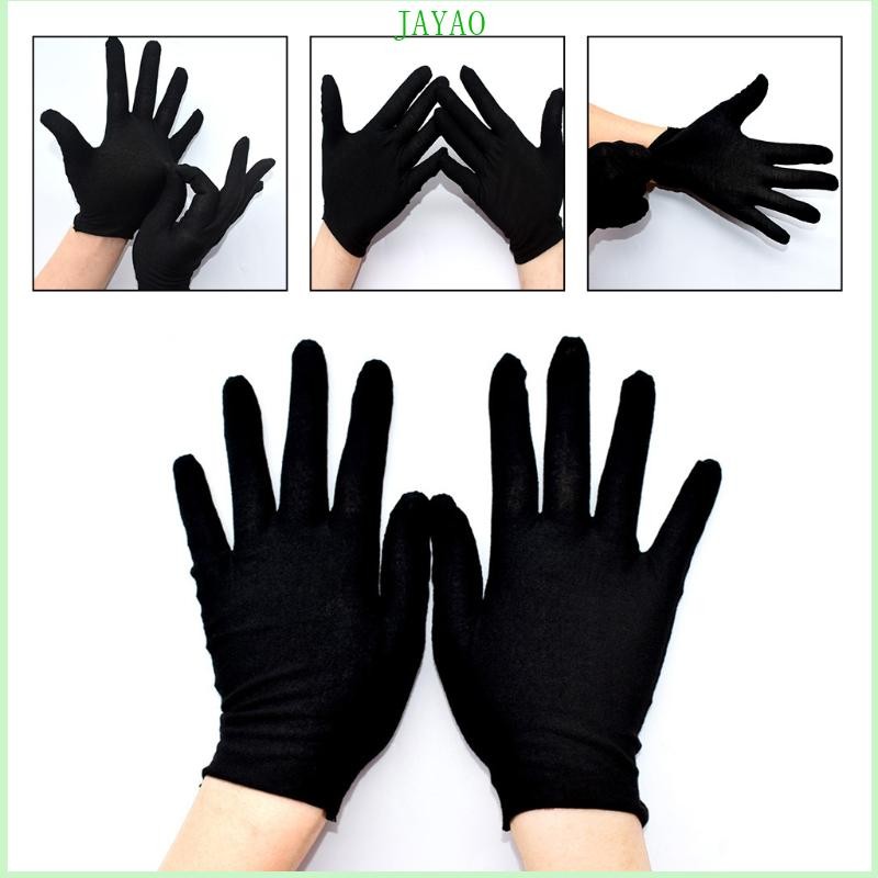 JAYAO Uniform Black Gloves for Parade Costume Solid Color Full Finger ...