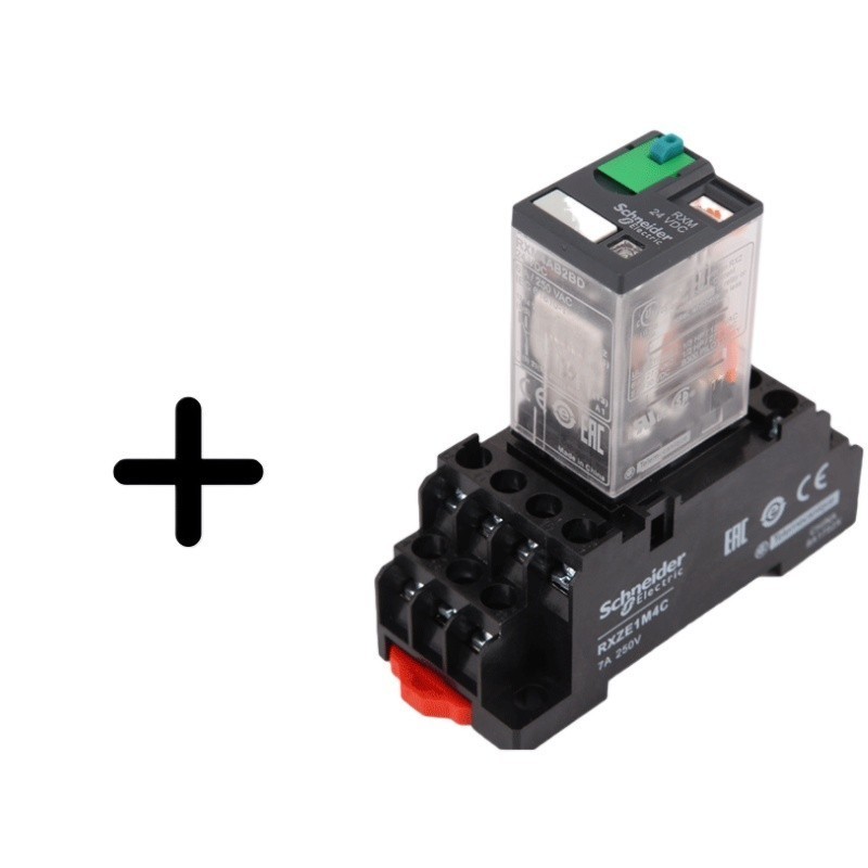 COD☆Schneider intermediate relay 24V 220V 12V RXM2LB2BD 4LB small with ...