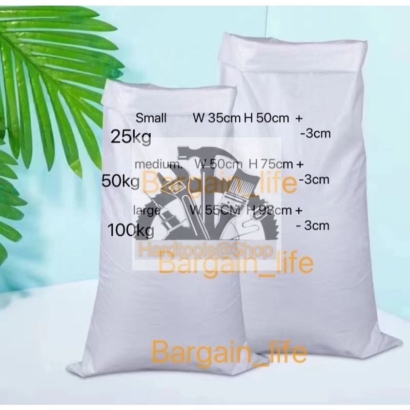 100KG - 25KG CLEAN SACK / EMPTY SACK (SMALL MEDIUM LARGE) | Shopee ...