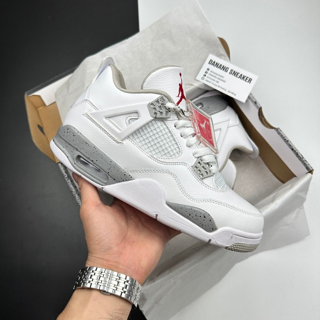 Jordan 4 White Oreo shoes (jd4 White and gray) high quality version ...