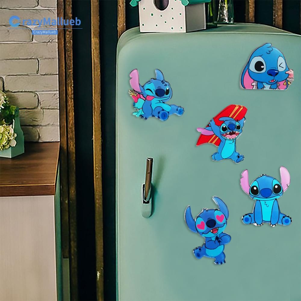 5/25PCS Acrylic Animal Fridge Magnets Stitch Refrigerator Magnets ...