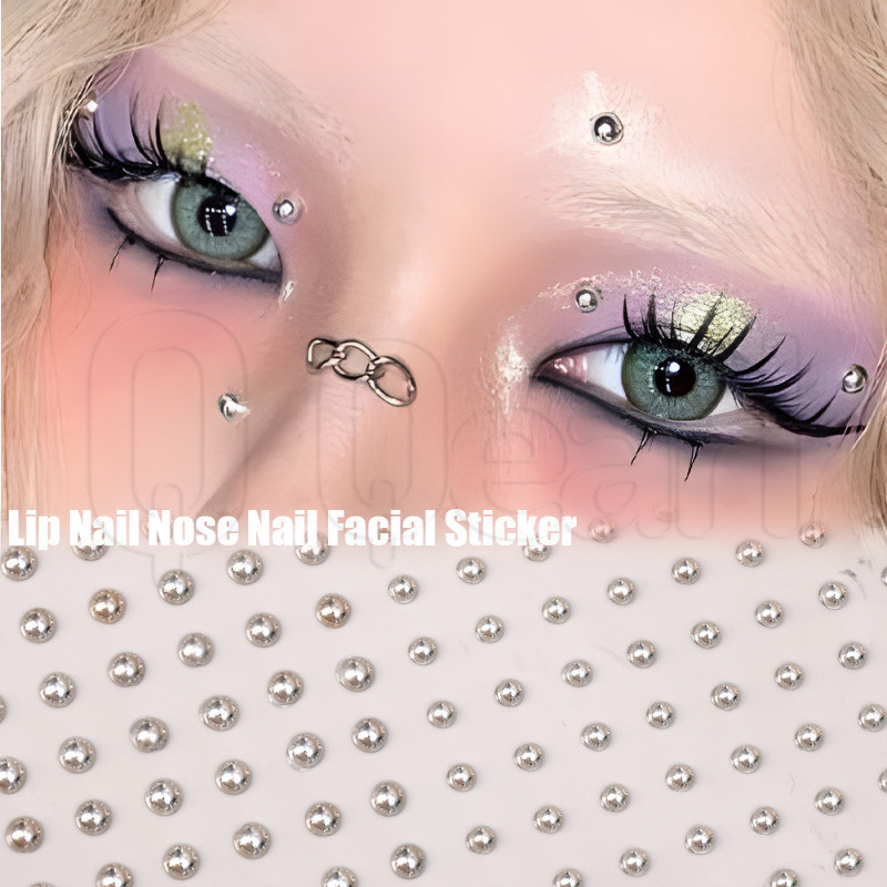 180Pcs No Piercing Lip Nail Sticker - Gold And Silver Ball Stickers ...