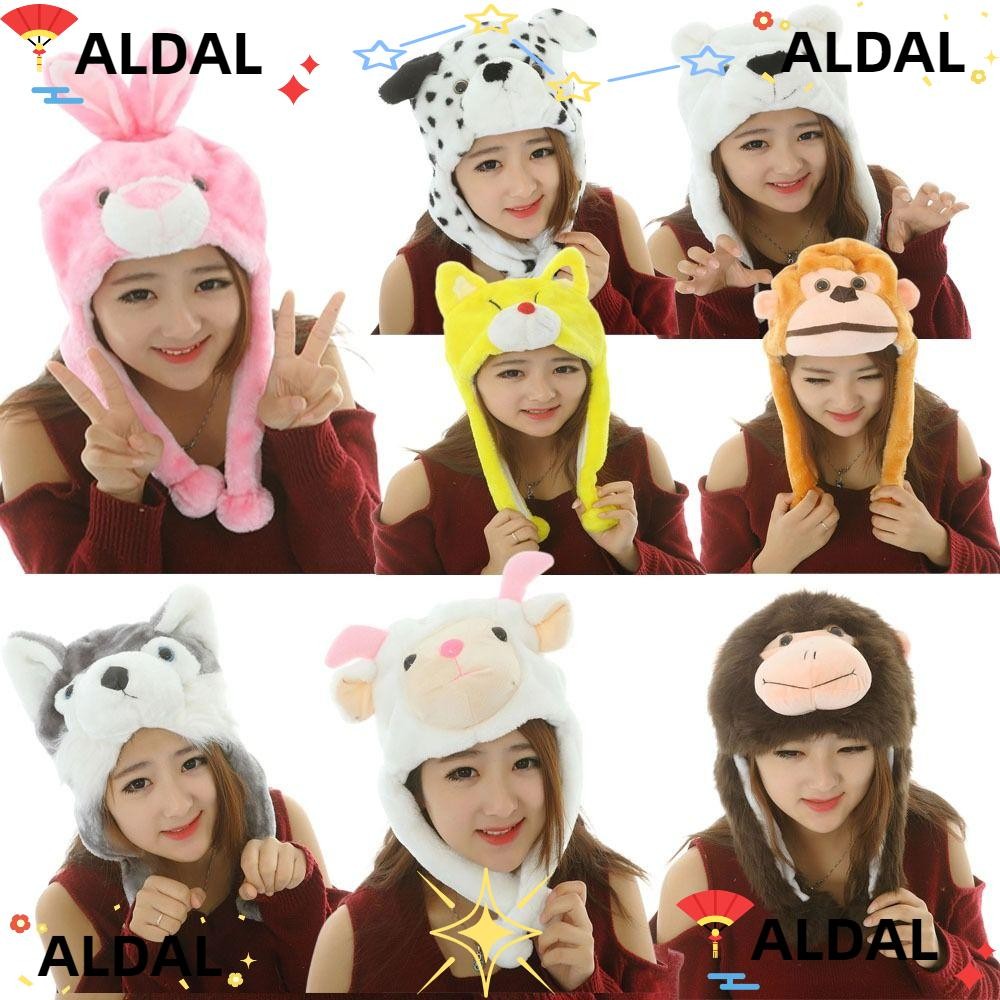 ALDAL Plush Moving Hat, Cartoon Neck Warmer Animal Earflap Hat, Bomber ...