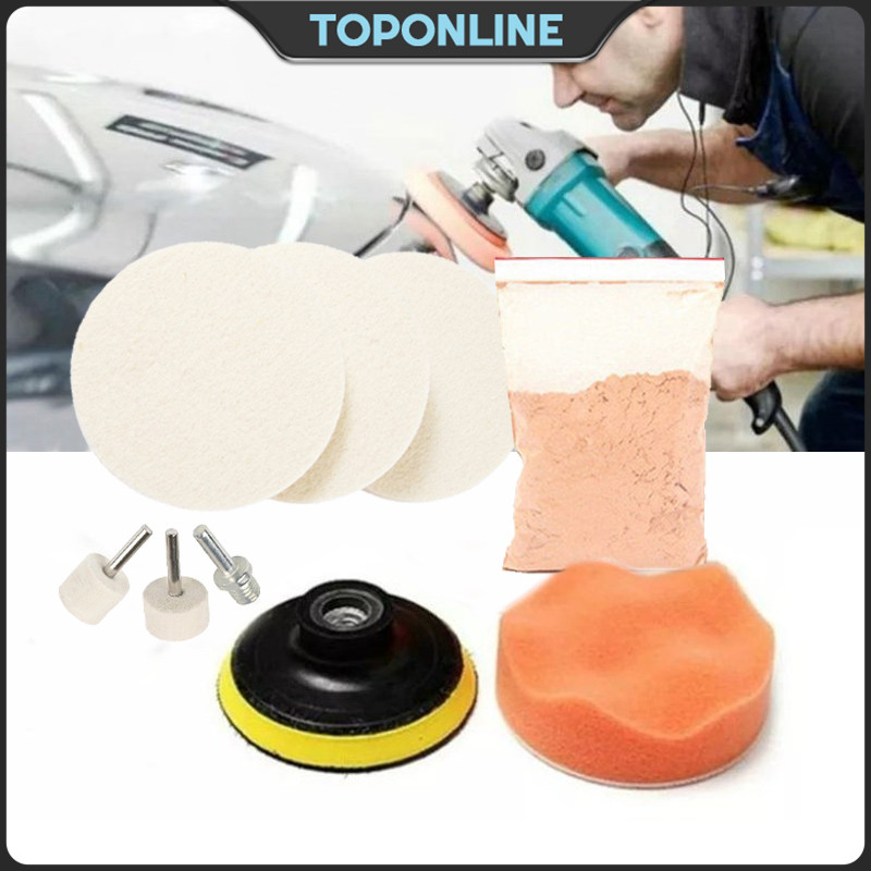 10PCS Set Car Window Glass Windshield Polishing Kit with 70g Cerium ...