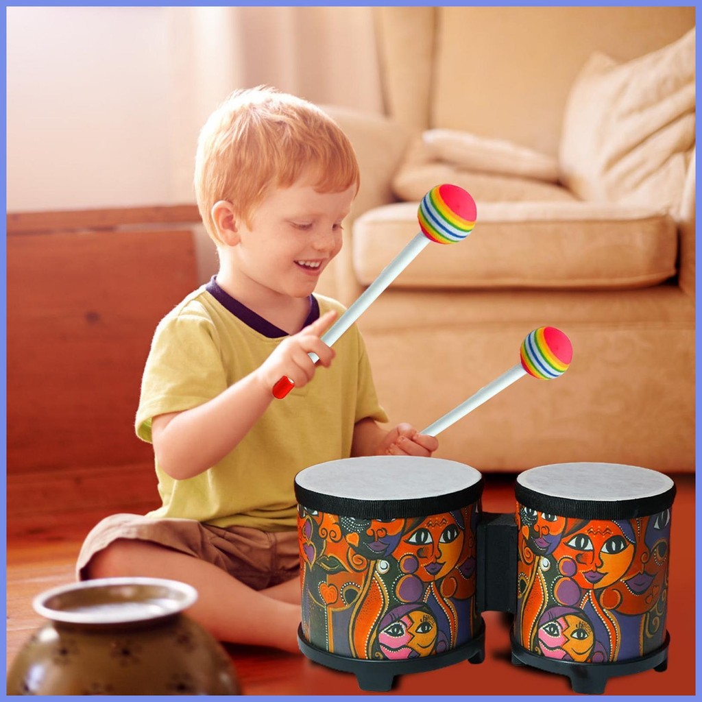 Kids Bongo Drums Percussion Instrument Kids Drum Musical Toy Kids Drum ...