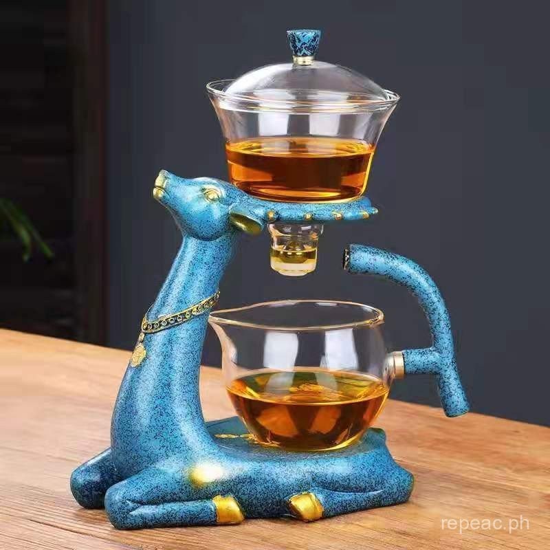 Factory Supply Magnetic Glass Automatic Tea Set Magnetic Suction Teapot ...