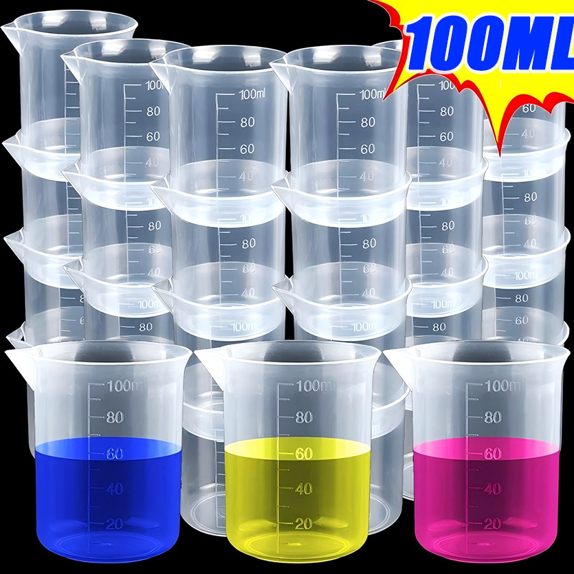 100ML Plastic Measuring Cup Large Capacity Scaled Cup Liquid Container ...