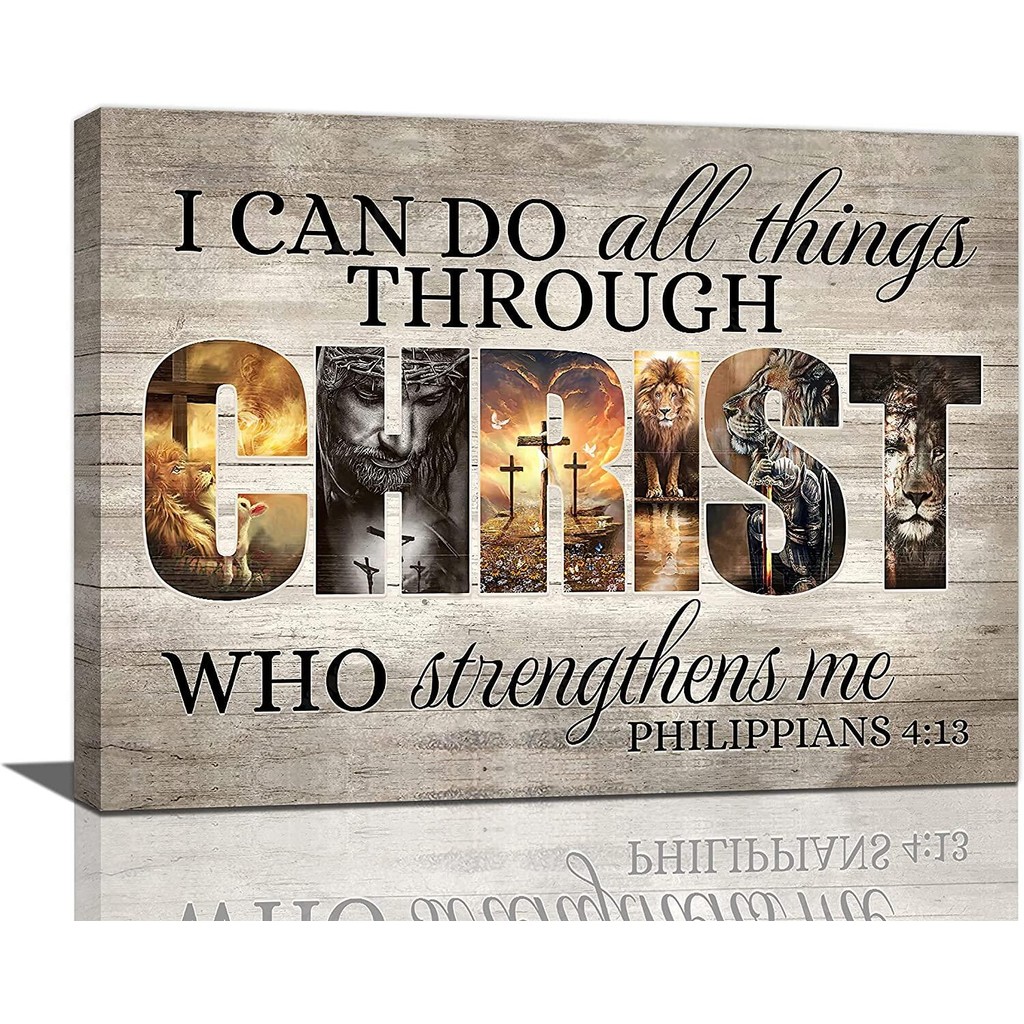 Jesus Wall Art Christian Lion of Judah Philippians Wall Decor ...