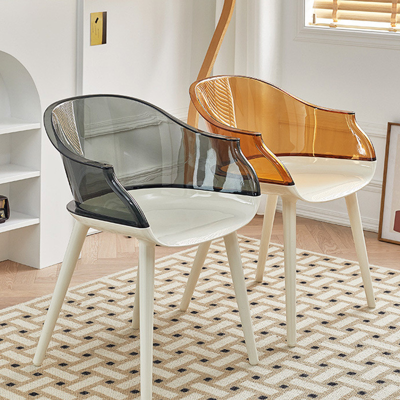 Nordic Transparent Chair Plug Office Chair Ghost Armchair Acrylic ...
